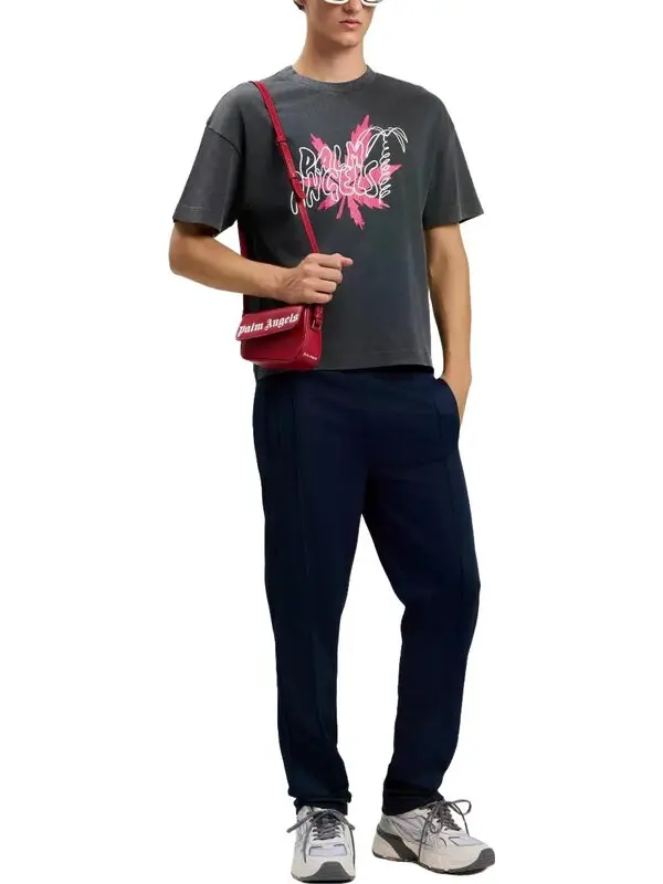 Palm Angels Back Curved Logo Track Trousers - Blue