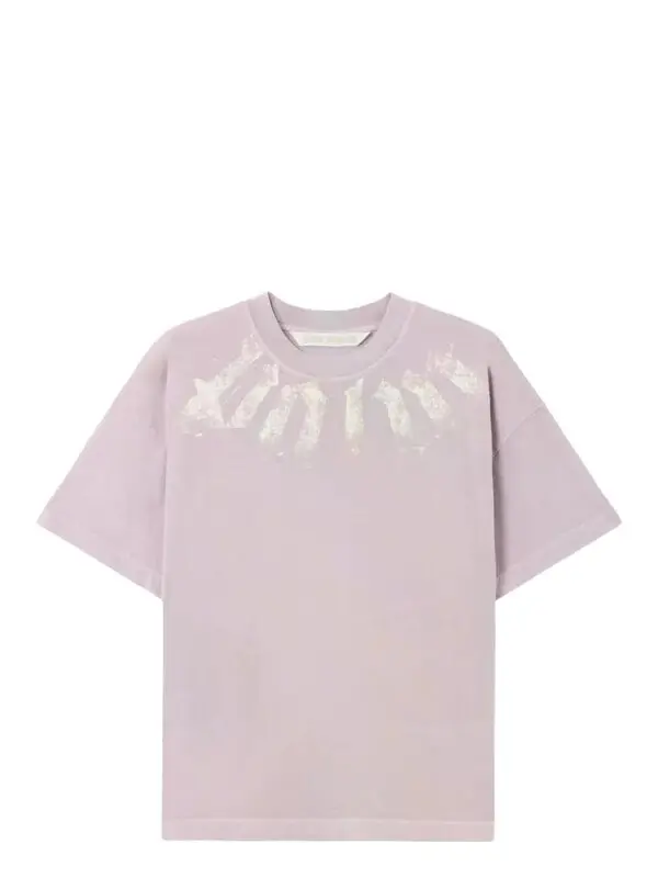 Palm Angels Neck-logo Loose T-shirt - Purple
