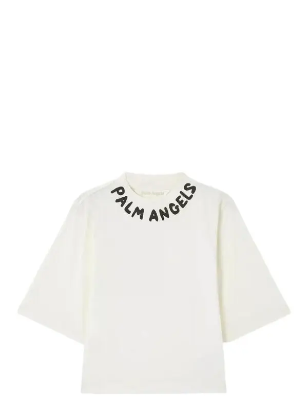 Palm Angels Logo-printed Crew-neck T-shirt - White