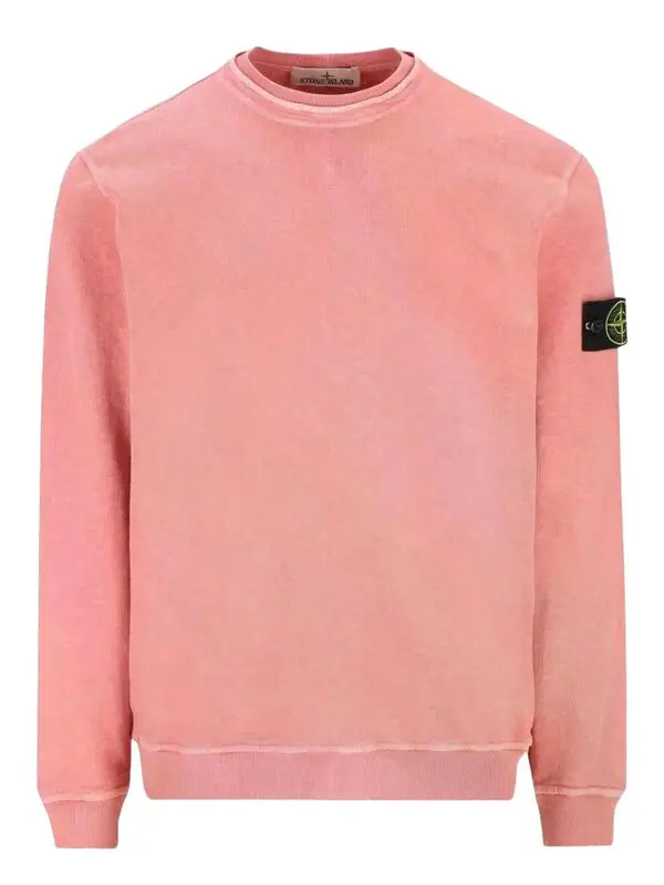 Stone Island Logo Patch Sweater - Pink