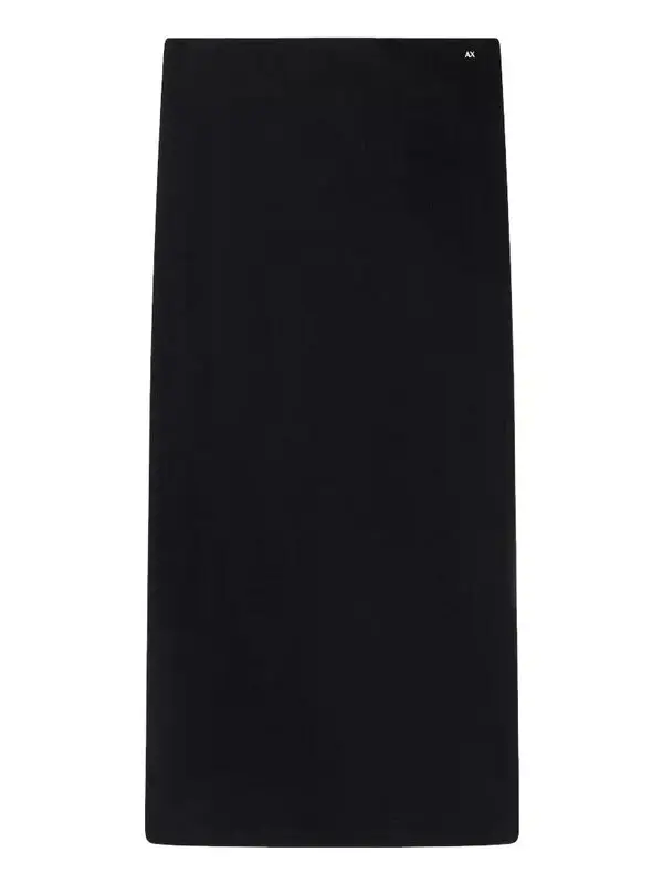 Armani Exchange Logo-detail Pencil Maxi Skirt - Black
