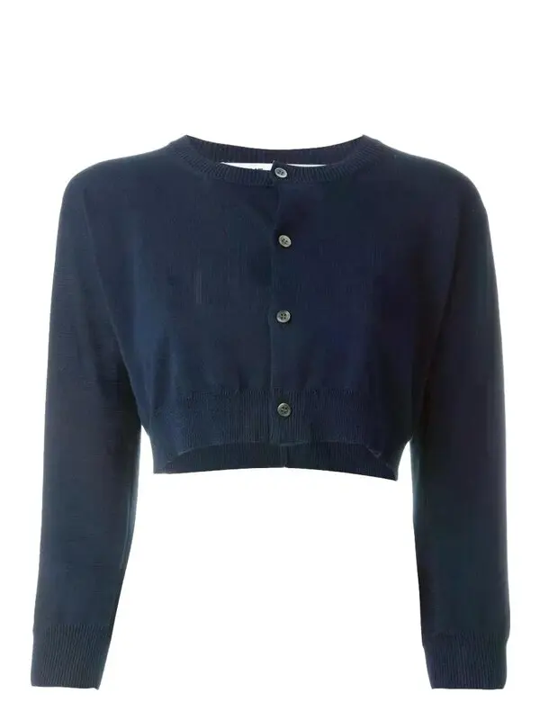 Comme Des Garçons Cropped Cardigan - Blue
