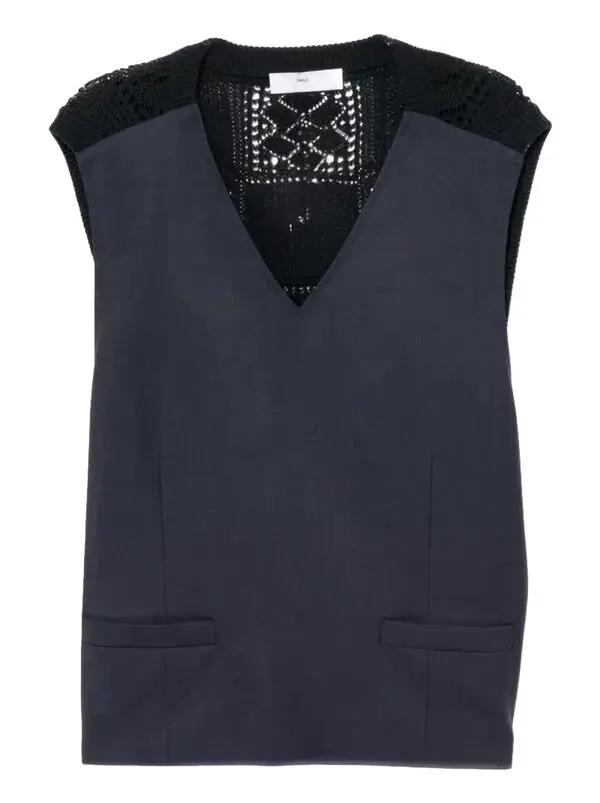 Toga V-neck Vest - Blue
