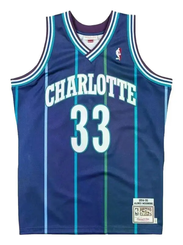 Mitchell & Ness X Nba Alonzo Mourning 1994 Charlotte Hornets Top - Purple
