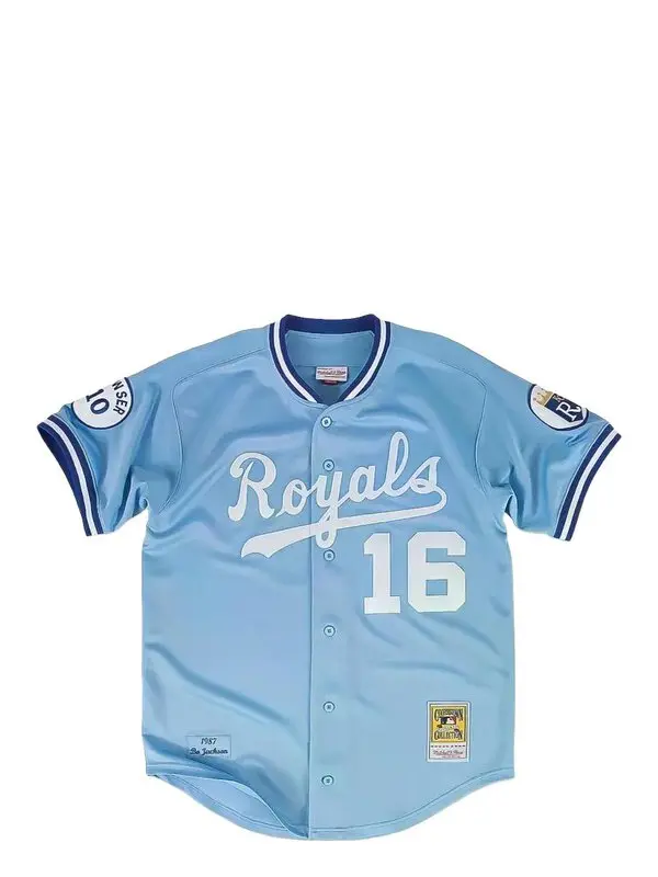 Mitchell & Ness Bo Jackson 1987 Kansas City Royals Road Top - Blue