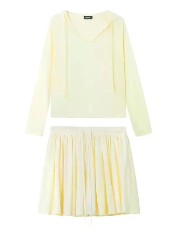 TOUT A COUP Fine-ribbed Skirt - Yellow