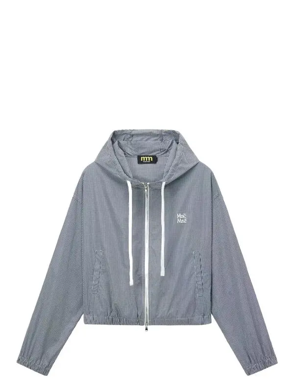 MINI CREAM Zip-up Hooded Jacket - Blue