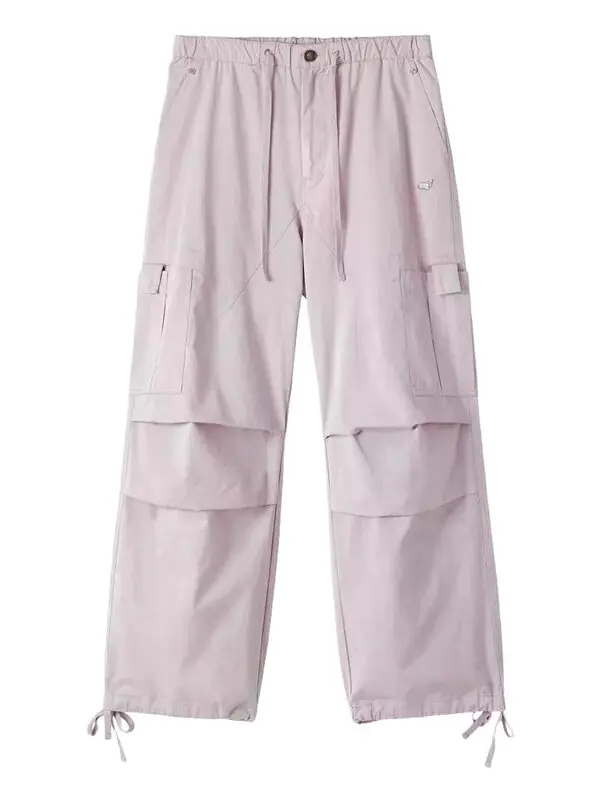 MINI CREAM Drawstring-waist Cargo Trousers - Purple