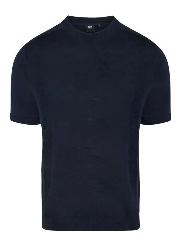 ALPHA TAURI Textured T-shirt - Blue