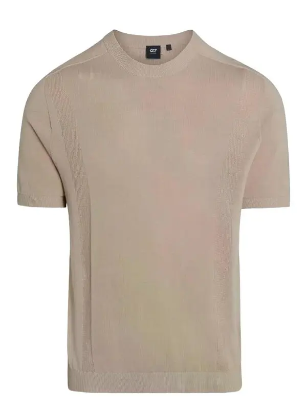 ALPHA TAURI Textured T-shirt - Neutrals