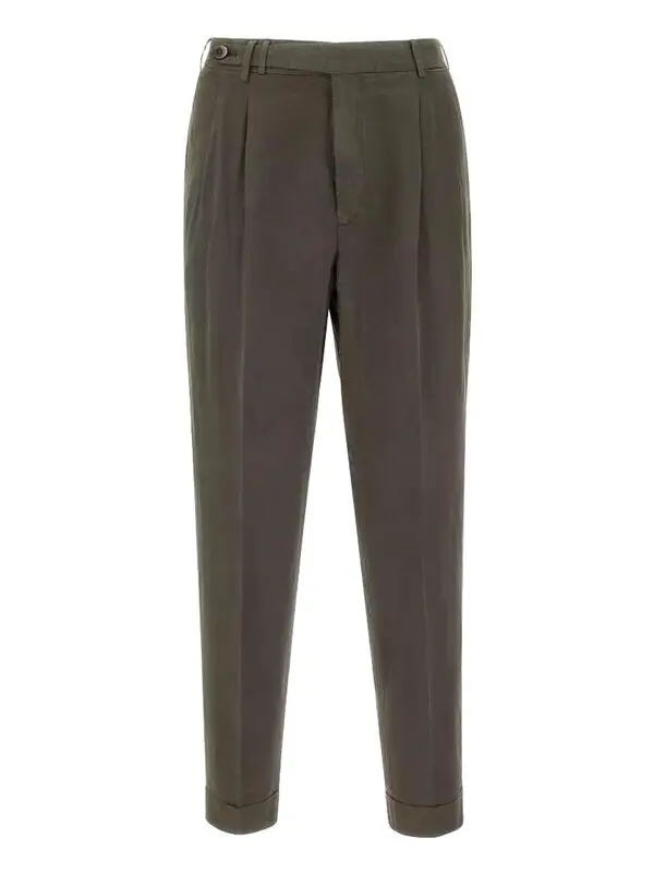 PT TORINO Flap-pocket Tailored Trousers - Brown