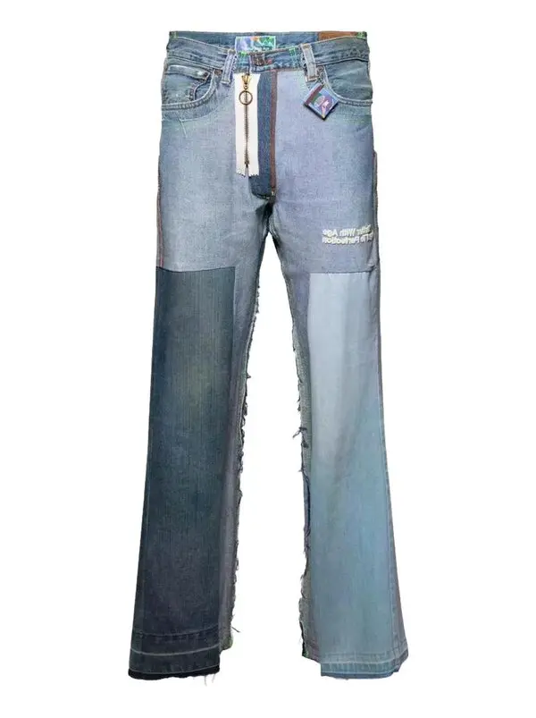 BETTER WITH AGE Patchwork Jeans - Blue
