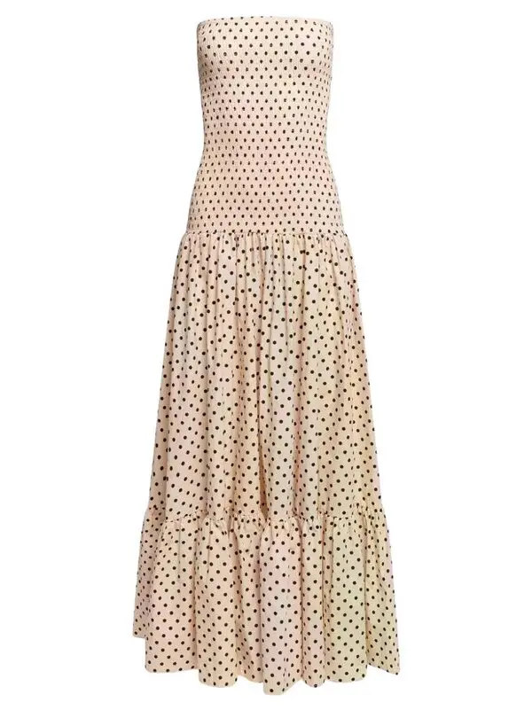WEILI ZHENG Polka-dot Maxi Dress - Neutrals