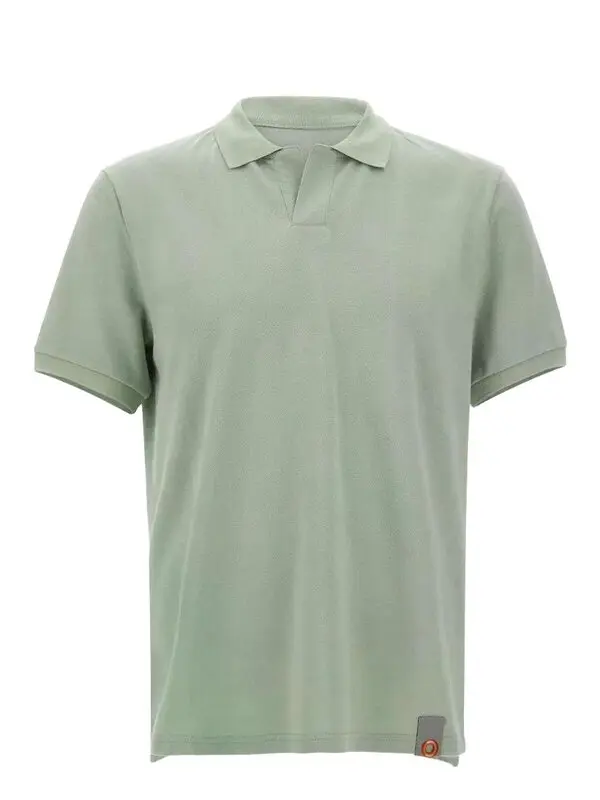 DEKKER Ribbed V-neck Polo Shirt - Green