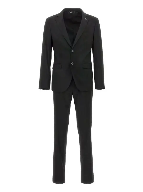 MANUEL RITZ Front-pocket Two-button Suit - Black