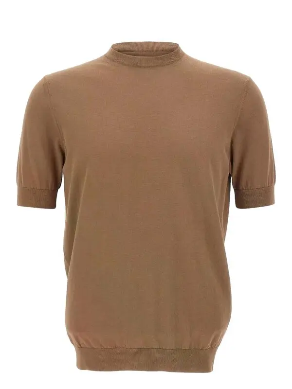 FILIPPO DE LAURENTIIS Short-sleeve Sweater - Brown