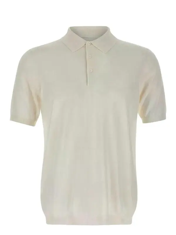 KANGRA Ribbed Polo Shirt - Neutrals