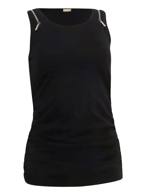 Michael Kors Zip-detail Tank Top - Black