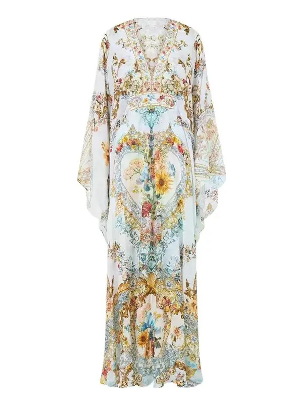 Camilla Seville Sweetheart Printed Kaftan - White