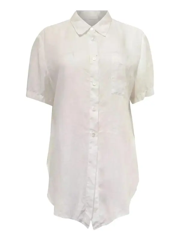 Theory Short-sleeve Linen Shirt - White