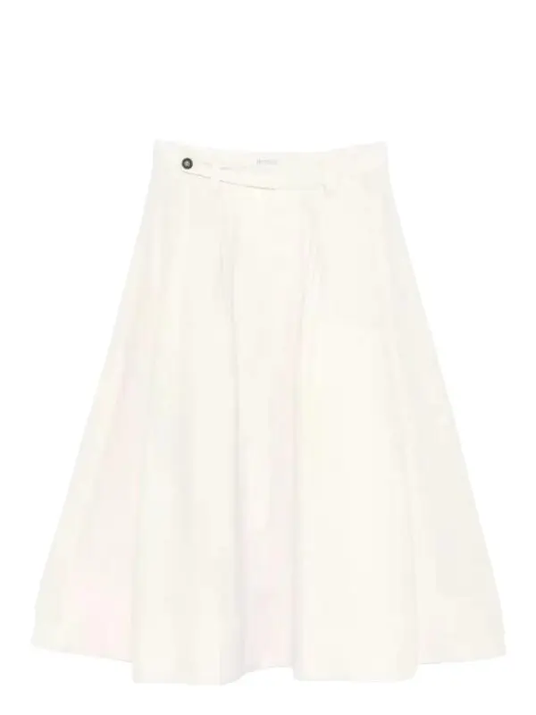 Brunello Cucinelli A-line Midi Skirt - Neutrals