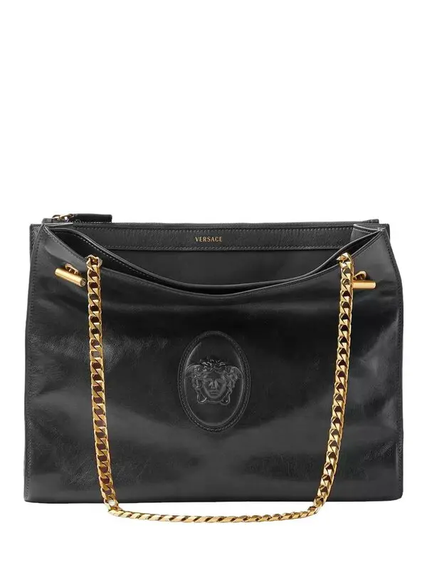 Versace Medusa Chain Shoulder Bag - Black