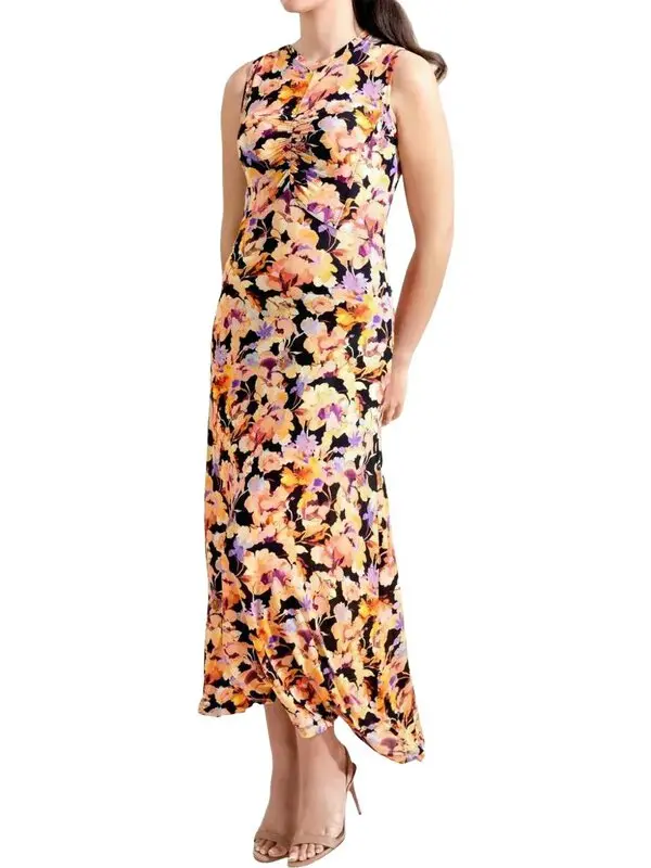 Ulla Johnson Lina Floral-print Midi Dress - Black