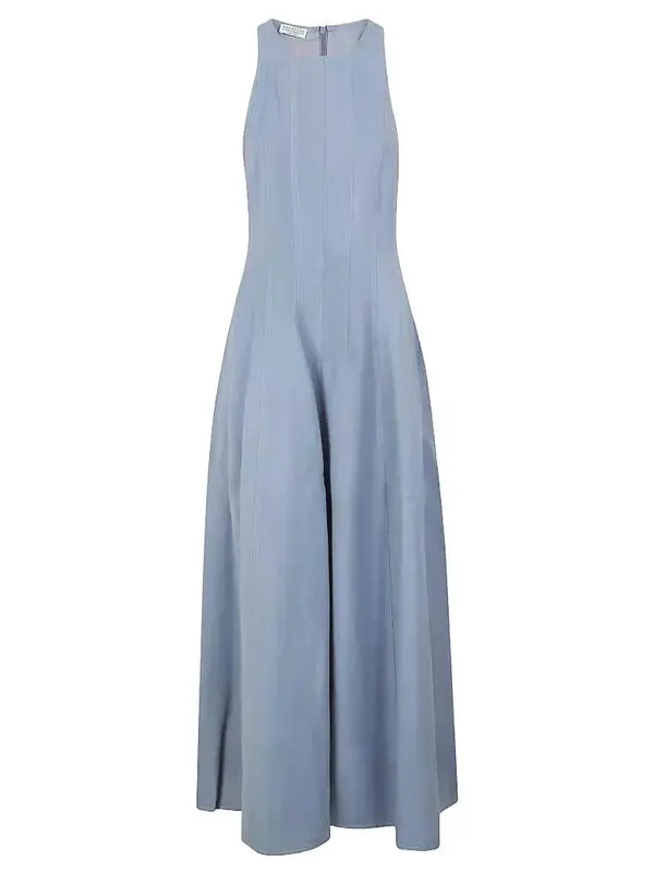 Brunello Cucinelli A-line Maxi Dress - Blue