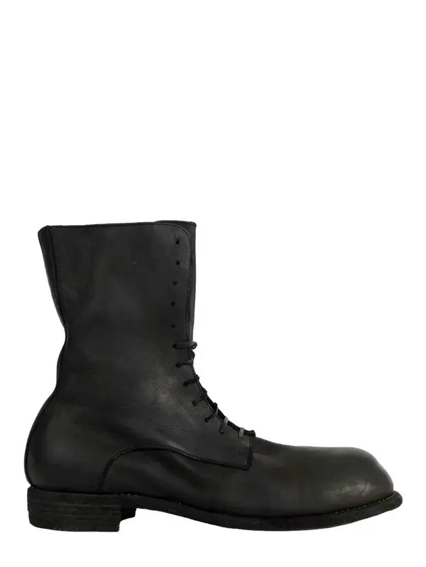 Guidi Big Daddy Leather Ankle Boots - Black