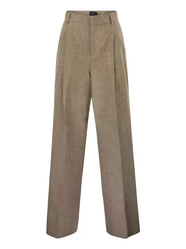 FAY Regular-fit Pleated Trousers - Neutrals