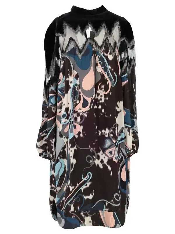 Emilio Pucci Printed Dress - Black