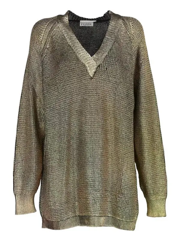 Gianfranco Ferre Metallic Jumper - Gold