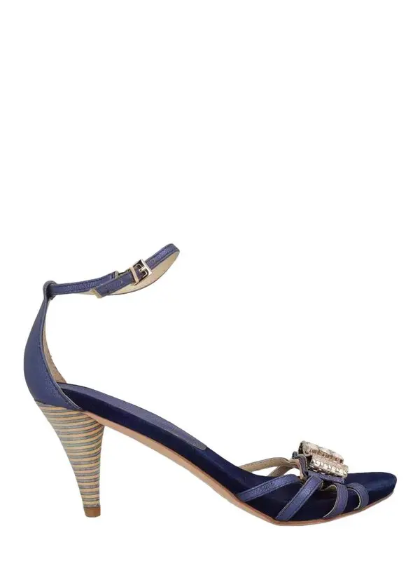 Vintage 80mm Embellished Sandals - Blue