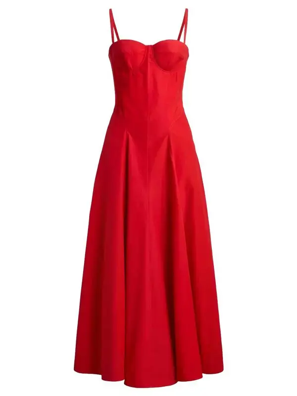 Ralph Lauren Marigot Spaghetti-strap Midi Dress - Red
