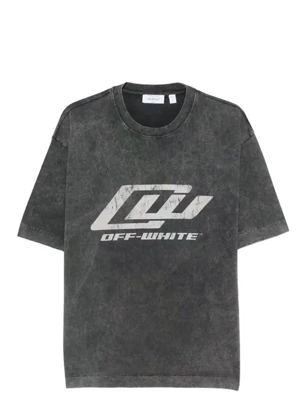 Off-White Racing Logo Graphic T-shirt - Black