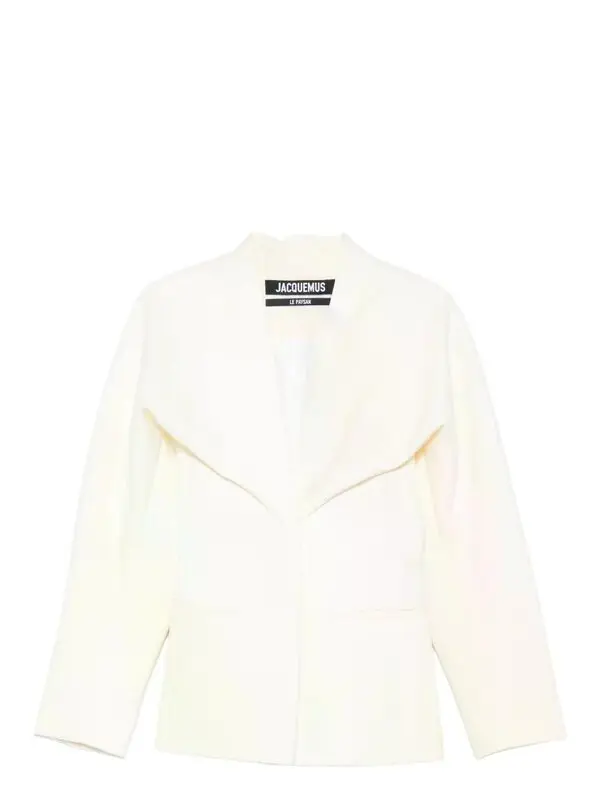 Jacquemus Le Paysan Shawl-collar Jacket - White