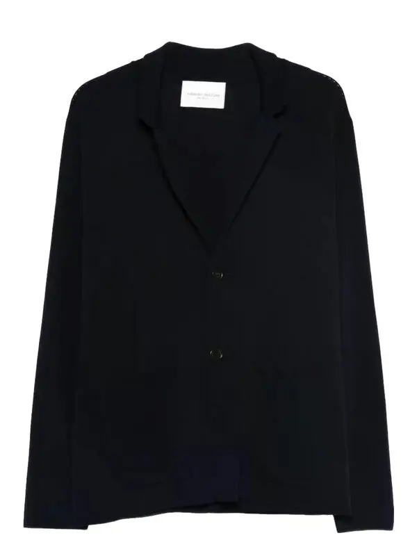 ROBERTO COLLINA Patch-pockets Cardigan - Blue