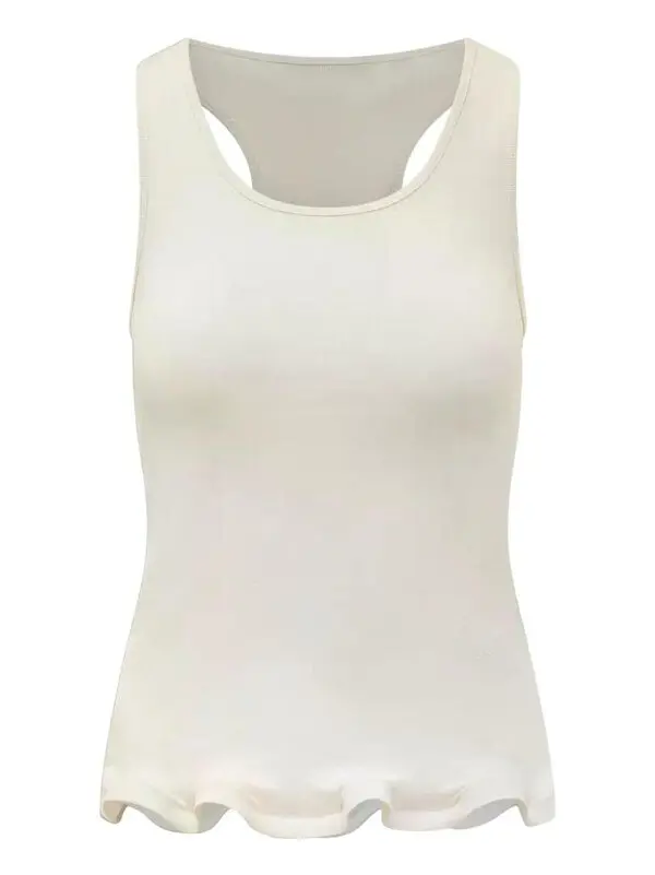 Stella McCartney Frilled Hem Rib Tank - Neutrals