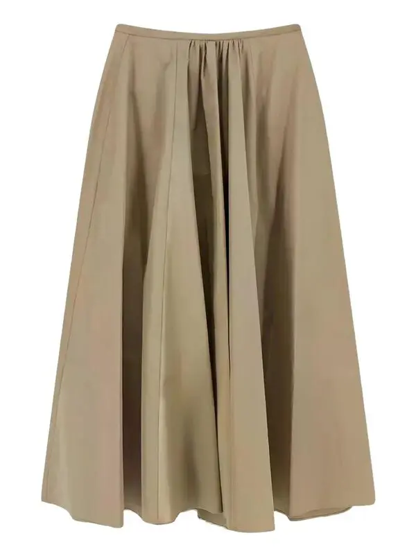 Aspesi Gathered A-line Midi Skirt - Neutrals