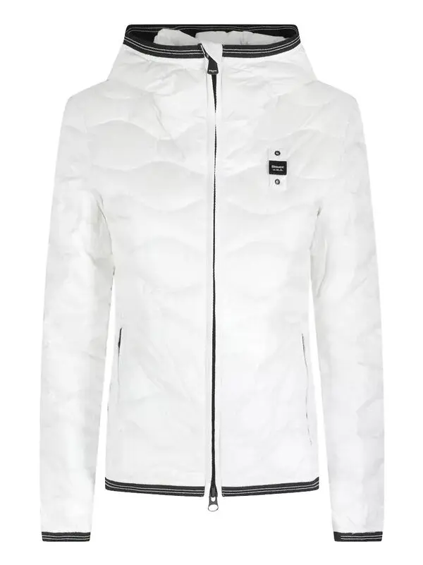 BLAUER. Quilted Hooded Jacket - White