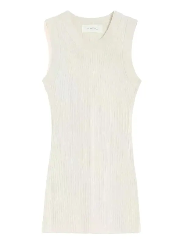 Sportmax Ribbed Knit Tank Top - Neutrals