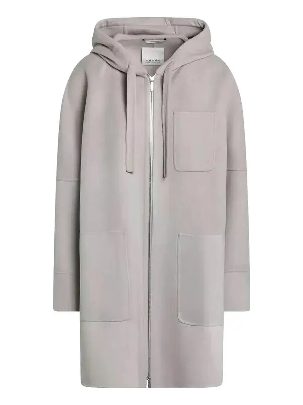 Max Mara Giglio Hooded Coat - Grey