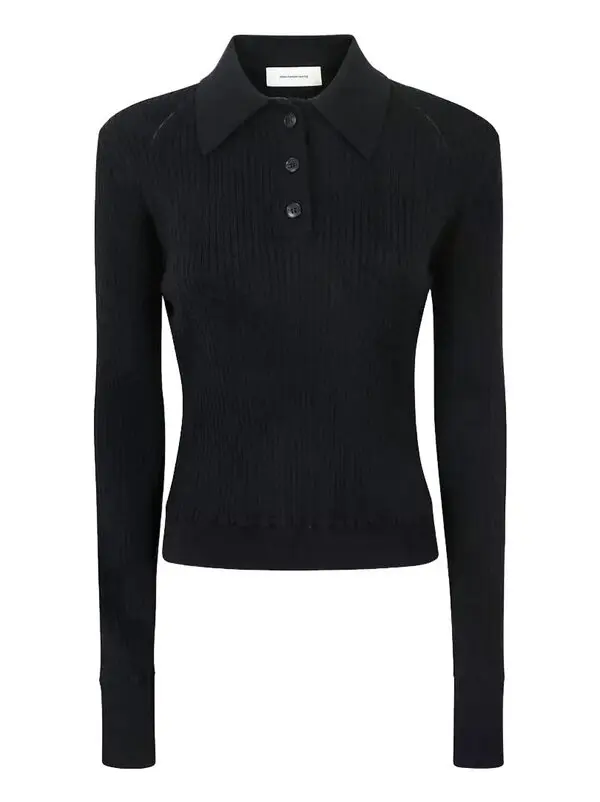 MFPEN Partial Placket Polo Shirt - Black