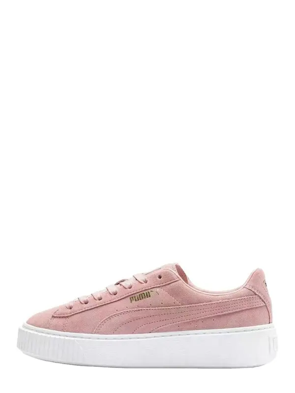 PUMA Suede Platform Heel Sneakers - Pink