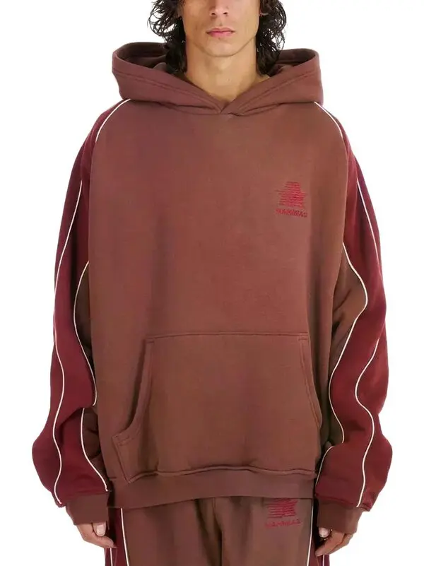 NAHMIAS Colourblock Logo-embroidered Hoodie - Red