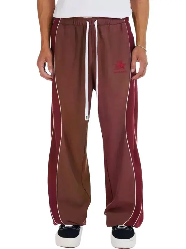 NAHMIAS Ollie Colourblock Piped-detail Trousers - Red