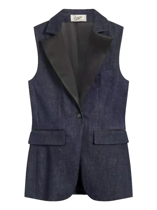 PENCE 1979 Lapel Pocket Vest - Blue
