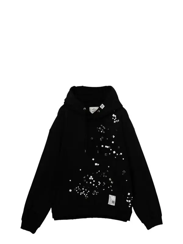 Mihara Yasuhiro Stud-embellished Hoodie - Black