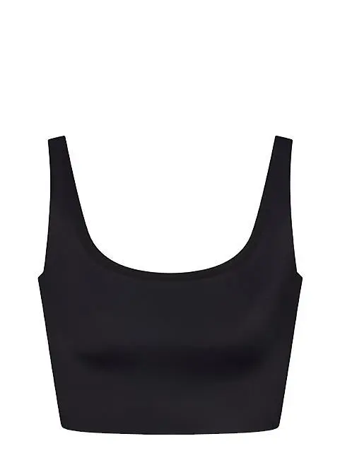 NIKESKIMS Shine Scoop-neck Bra Top - Obsidian
