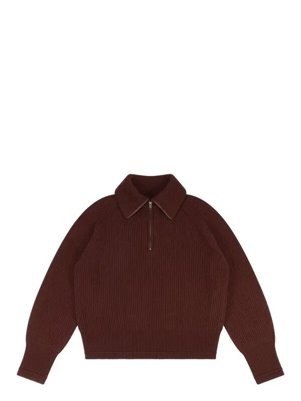 ENTIRE STUDIOS Blimp Quarter Zip - Burgundy